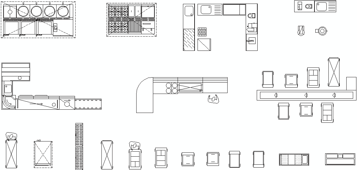 Industrial Kitchen CAD Blocks – Free Restaurant & Commercial