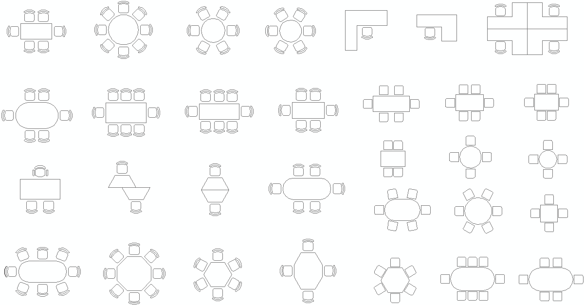 Minimalist Furniture CAD Blocks for Architectural Floor Plans ...