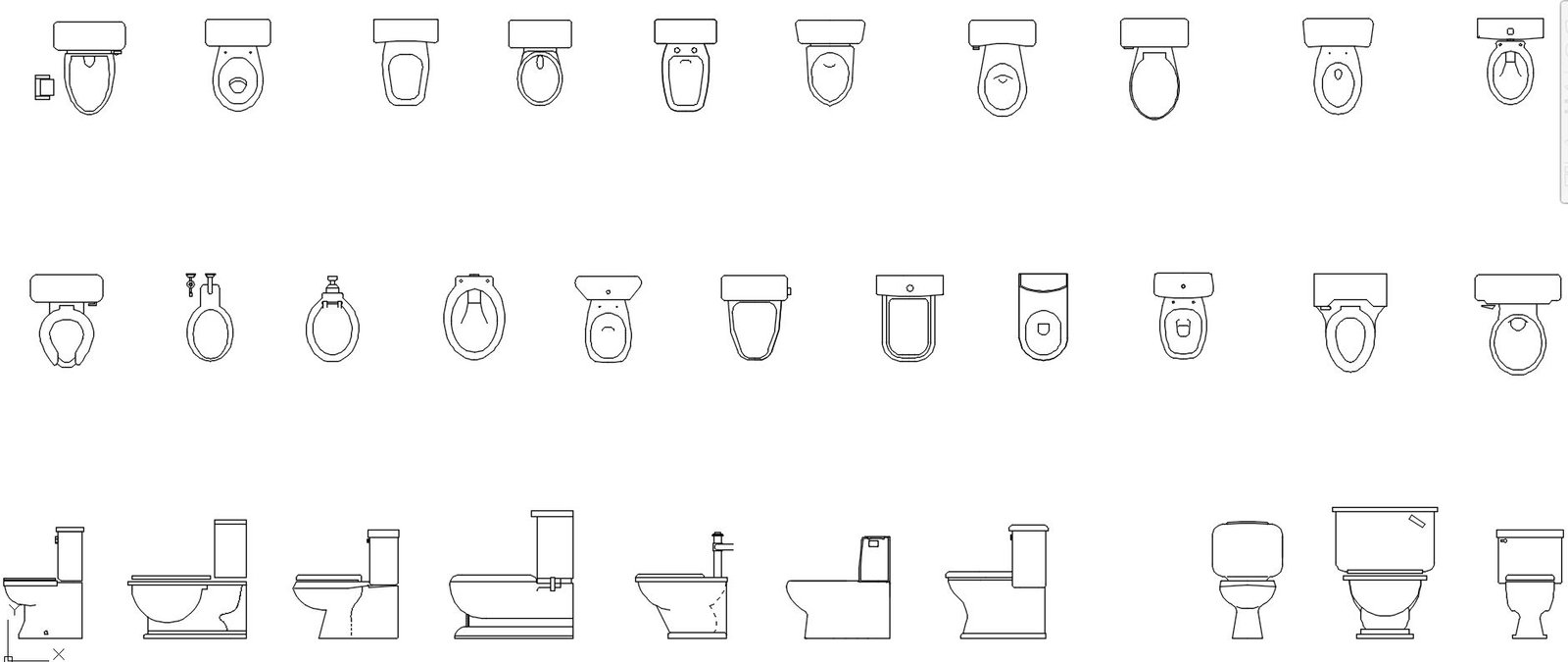 Free WC Toilet CAD Blocks – Plan & Elevation (US & Metric)